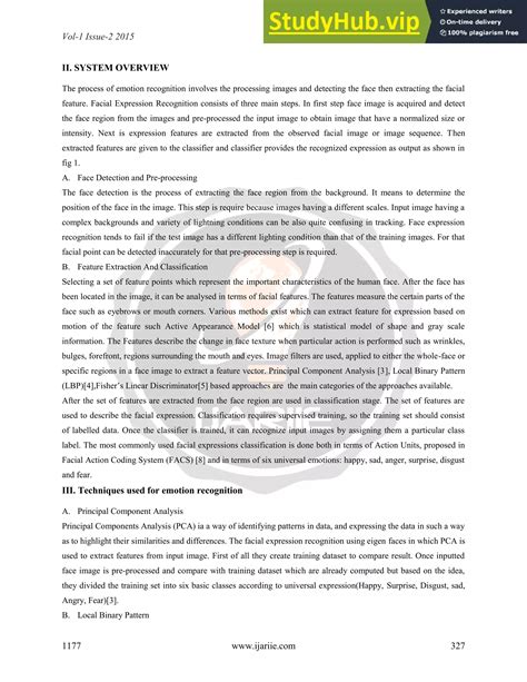 A Literature Review On Emotion Recognition System Using Various Facial