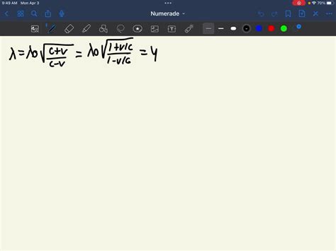 II Starting from Eq 36 15 a show that the Doppler shift in wavelength is Δλ λ v c if