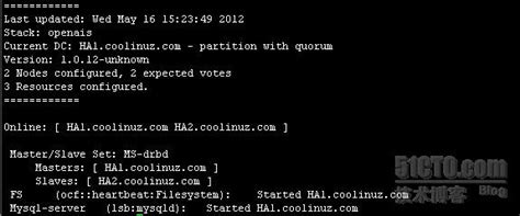 corosync pacemaker实现基于drbd分散式存储的mysql高可用集群 马誉的技术博客 51cto博客
