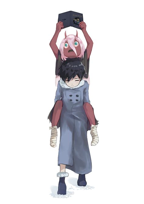 Zero Two And Hiro Darling In The Franxx Drawn By Danbooru