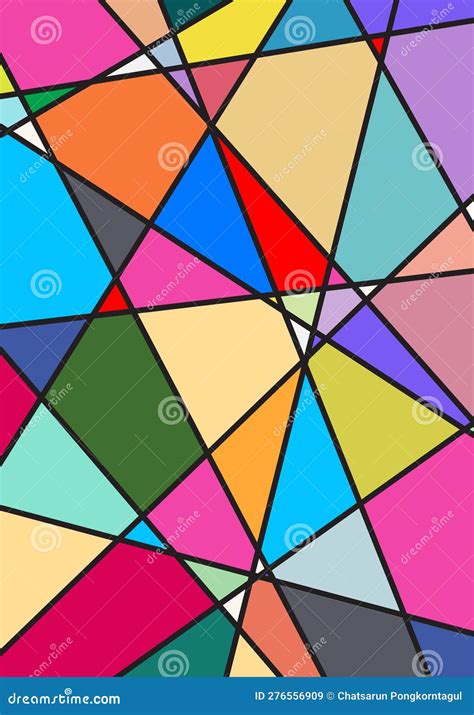 Abstract Colorful Low Polygon Triangles Mosaic Pattern Background Stock Vector Illustration Of