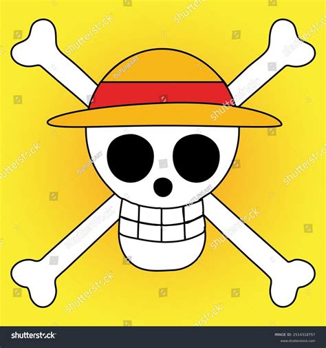 Luffy Skull Vector Illustration Anime Character Stock Vector Royalty
