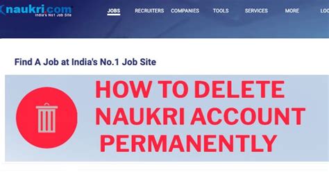 How To Delete Naukri Account Permanently