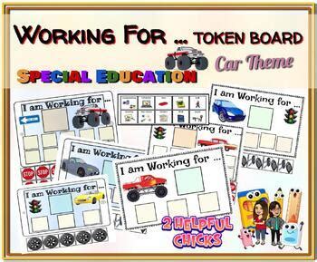 Working For Token Board Cars Monster Trucks Theme Special Education