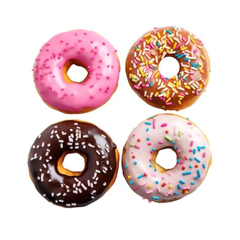 Premium Ai Image Photo Of Various Assorted Colorful Donut Isolated On