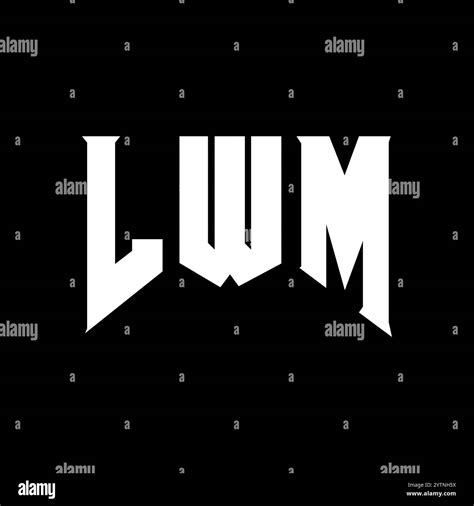 LWM Letter Logo Design For Technology Company LWM Logo Design Black And White Color Combination