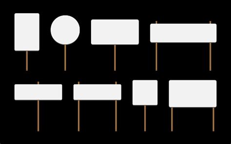 빈 데모 배너 세트 피켓 배너 프레임입니다 피켓 표지판 시위 현수막 시위 플래카드 세트 Political Party에 대한 스톡 벡터 아트 및 기타 이미지 Istock