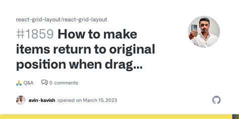 How To Make Items Return To Original Position When Drag Ends · React Grid Layout React Grid