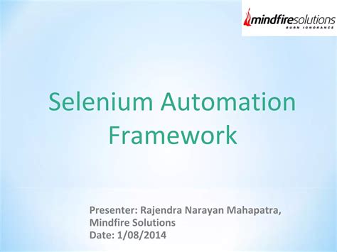 selenium automation framework ppt