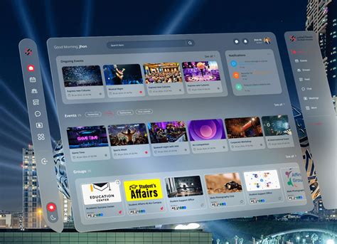 Dashboard Spatial UI Design Behance