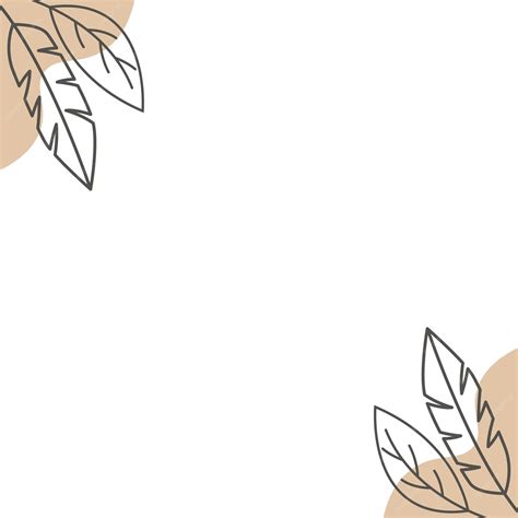 Premium Vector Aesthetic Boho Leaves Corner Decoration