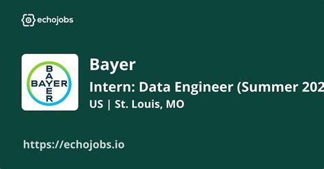 Bayer Is Hiring Intern Data Engineer Summer 2024 Us St Louis Mo