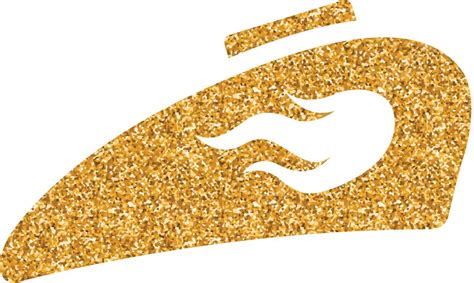 Gold Glitter Icon Motorcycle Gas Tank Moto Chrome Particle Vector Moto