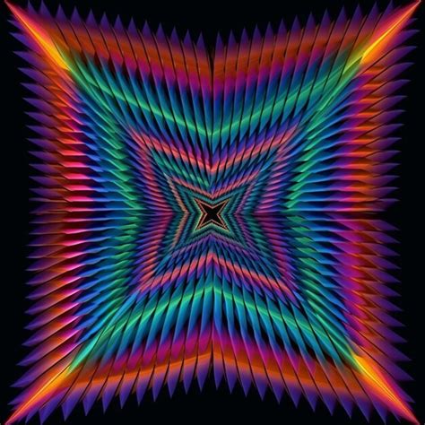 Premium Ai Image A Colorful Abstract Design With A Star In The Middle Generative Ai