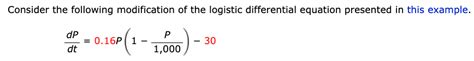 Solved Consider The Following Modification Of The Logistic