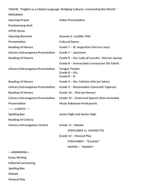 Program Outline Pdf