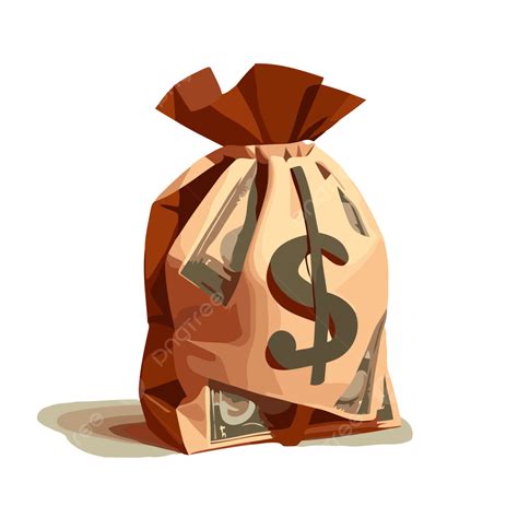 حقيبة مال المتجه 3d التقديم المال حقيبة كرتون ملصق قصاصة فنية Png والمتجهات للتحميل مجانا