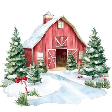 A Festive Barn Clipart Stock Illustration Illustration Of Rustic