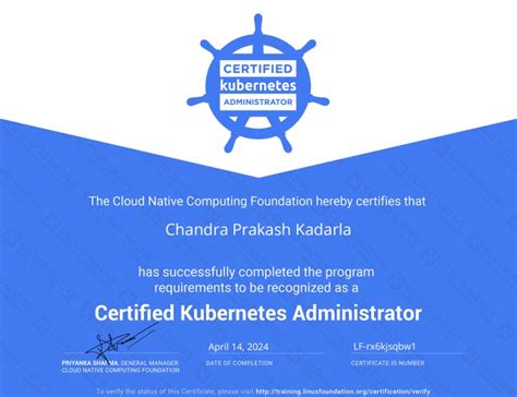 Happy To Share That I Had Completed My Cka Certified Kubernetes Dr