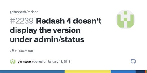 Redash Doesn T Display The Version Under Admin Status Issue Getredash Redash GitHub