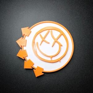 Blink Smiley Face D Printed Logo Art Etsy