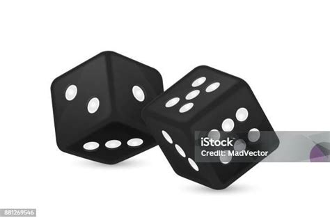 비행 근접 촬영 흰색 배경에 고립의 검은 현실적인 게임 주사위 아이콘 벡터 일러스트 등을 응용 프로그램 웹 인포 그래픽 광고 디자인 서식 파일을 모의 도박 카지노 3차원