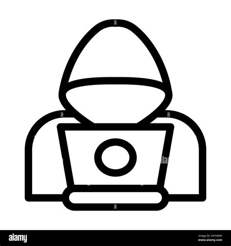 Hacker Thick Line Icon Stock Photo Alamy