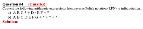 Solved Question 4 2 Marks Convert The Following