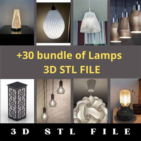 30 Lamps 3d Stl File Bundle