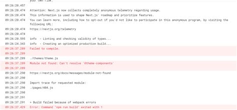 Command npm run build exited with 部署错误 Issue tangly NotionNext GitHub