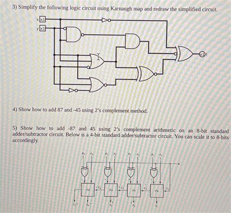 solved 3 simplify the following logic circuit using