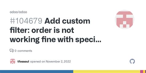Add Custom Filter Order Is Not Working Fine With Special Character Or