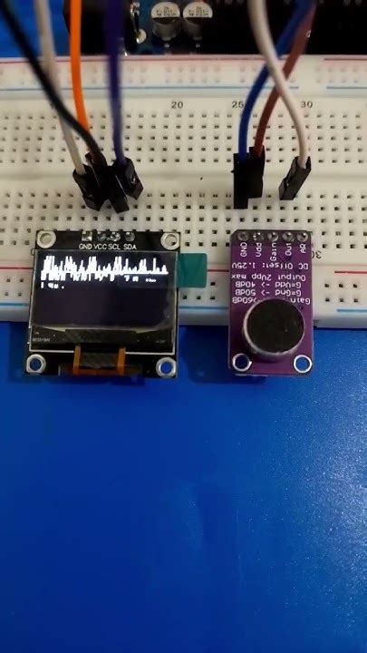 Visualize Audio Waveform Using Max9814 Microphone Module And Oled Display