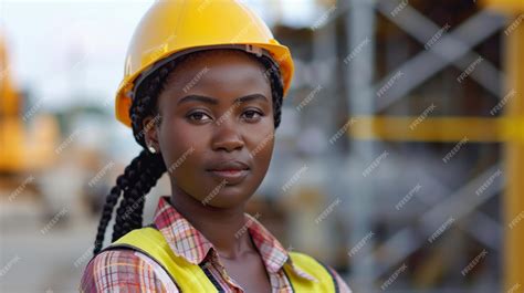 Premium Photo Black Female Construction Apprentice University Student