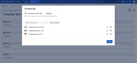 How To Use Confluence In Multiple Languages How To Use Confluence In Multiple Languages