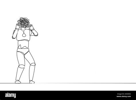Single Continuous Line Drawing Robot With Round Scribbles Instead Of