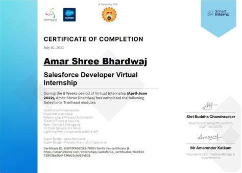 Amar Shree Bhardwaj On Linkedin Salesforce Smartinternz Salesforce Skilledonsalesforce