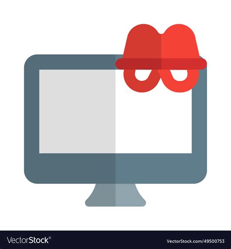 Desktop Hack Unauthorized Act Of Breaching Vector Image