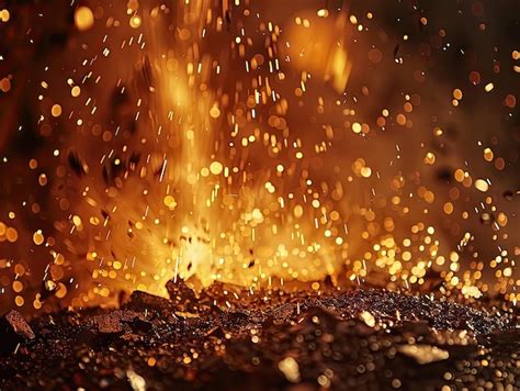 Las Chispas Vuelan En Una Exhibición Hipnotizante De Luz Y Calor En Una