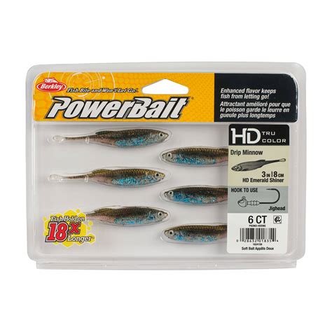 Berkley Powerbait® Drip Minnow Size 3 In Emerald Shiner Canadian Tire