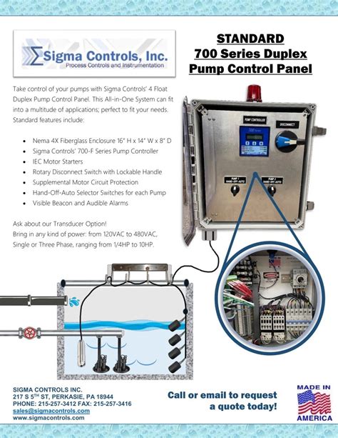700 F Standard Duplex Pump Control Panel