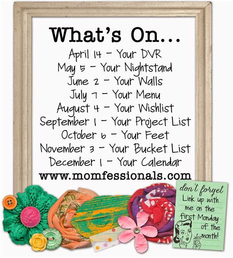 Momfessionals Mark Your Calendars