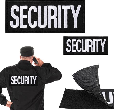 2pcs Embroidered Security Patches Big Size Sew On Patches Security