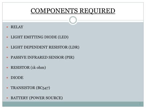 Automatic Light Control Using LDR And PIR Sensor PPTX