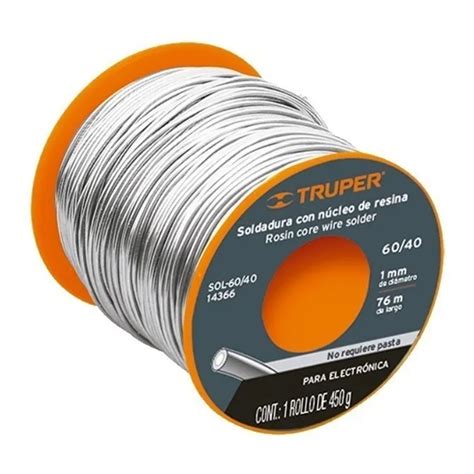 Soldadura Delgada Para Cautin 60 40 450grs Truper Autopartes Ruval