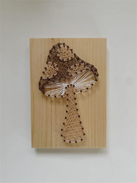 Mushroom Diy String Art Kit Diy String Art Craft Kit String Art Mushroom Decor Mushroom String