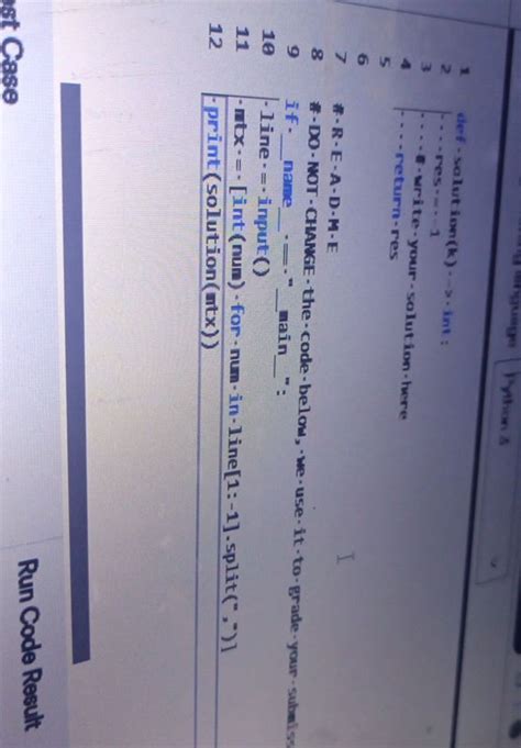 Python Def Solutionk Int Res 1 Write Your Solution Here Return