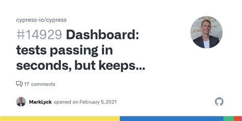 Dashboard Tests Passing In Seconds But Keeps Running For 1 Hour · Issue 14929 · Cypress Io