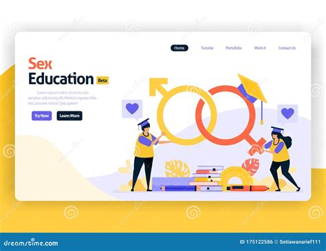 Vector Illustration Landing Page For Sex Education For Babe And Babe Reproduction And