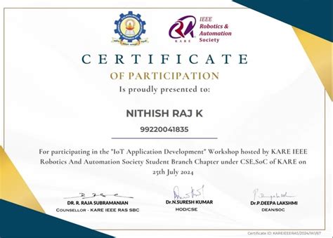Nithish Raj K On Linkedin Hi Everyone I Have Recently Participated In The Iot Application And